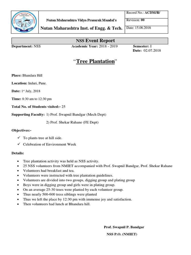 03 Tree Plantation - Report | PDF