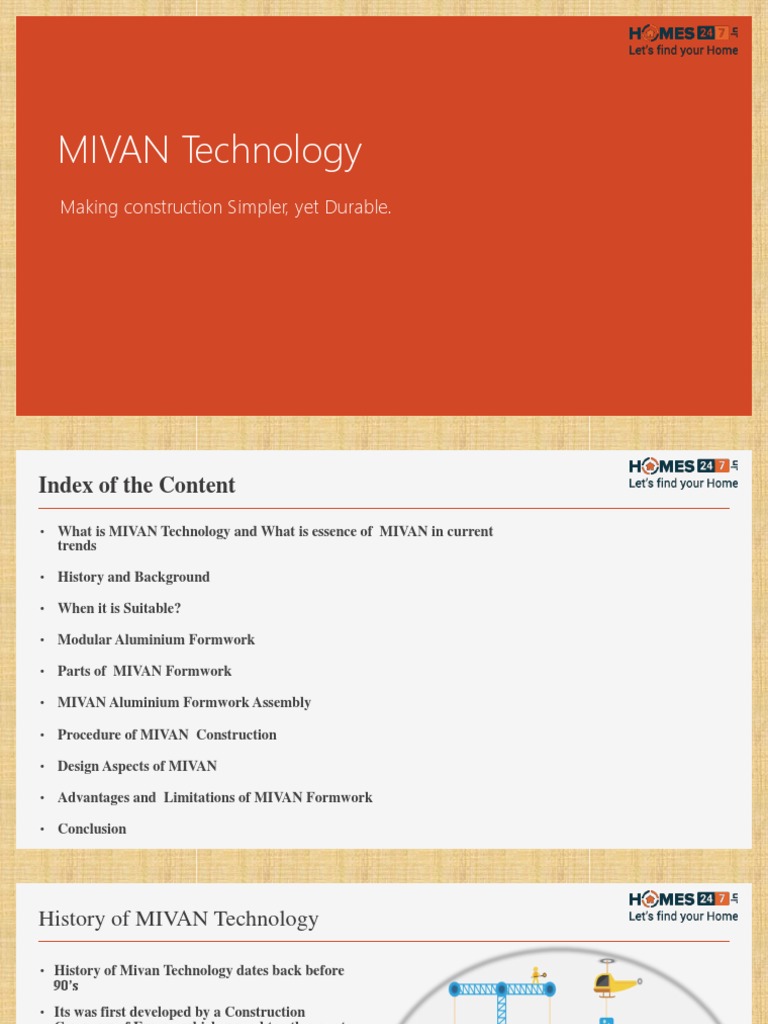 MIVAN Construction - Innovative Technology in Real Estate | PDF ...