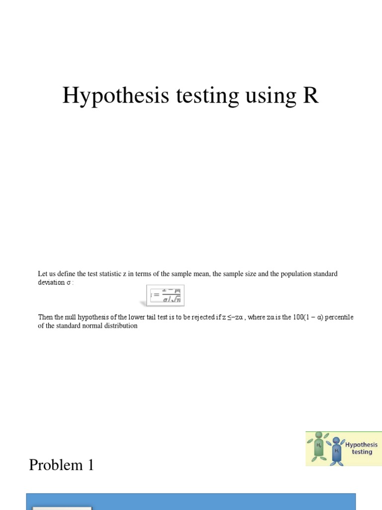 R Hypothesis Testing | PDF | Statistical Significance | Statistical ...