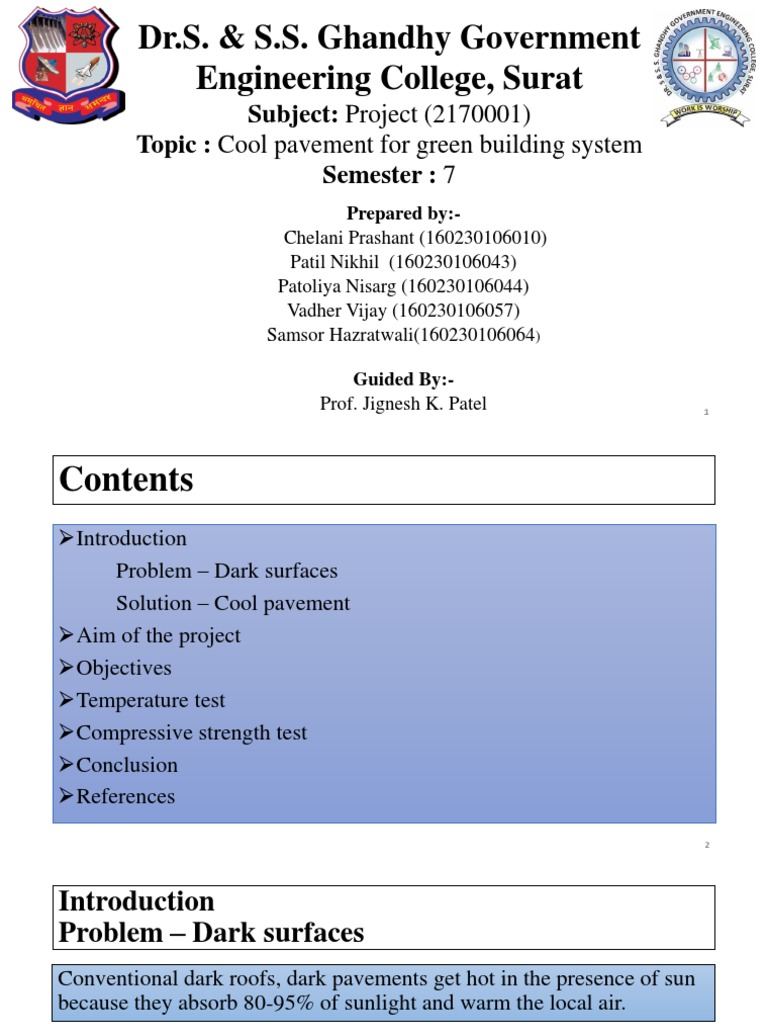 Cool Pavement For Green Building System | PDF | Road Surface ...