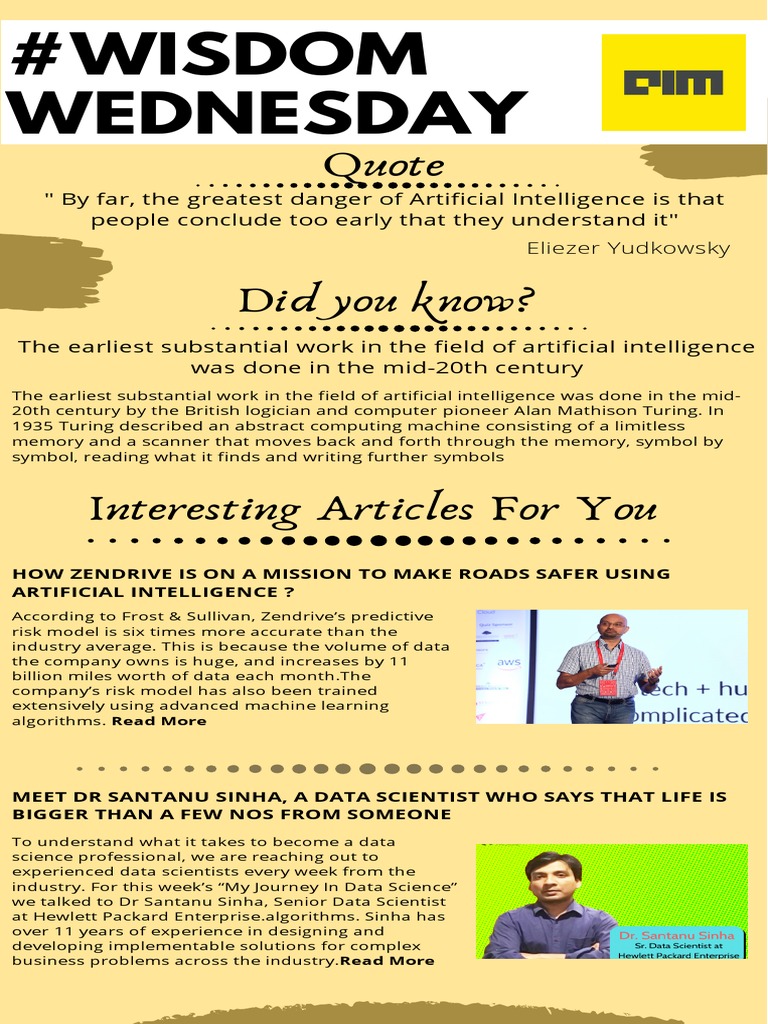 Wisdom Wednesday Analytics India Magazine | PDF | Data Science | Artificial Intelligence
