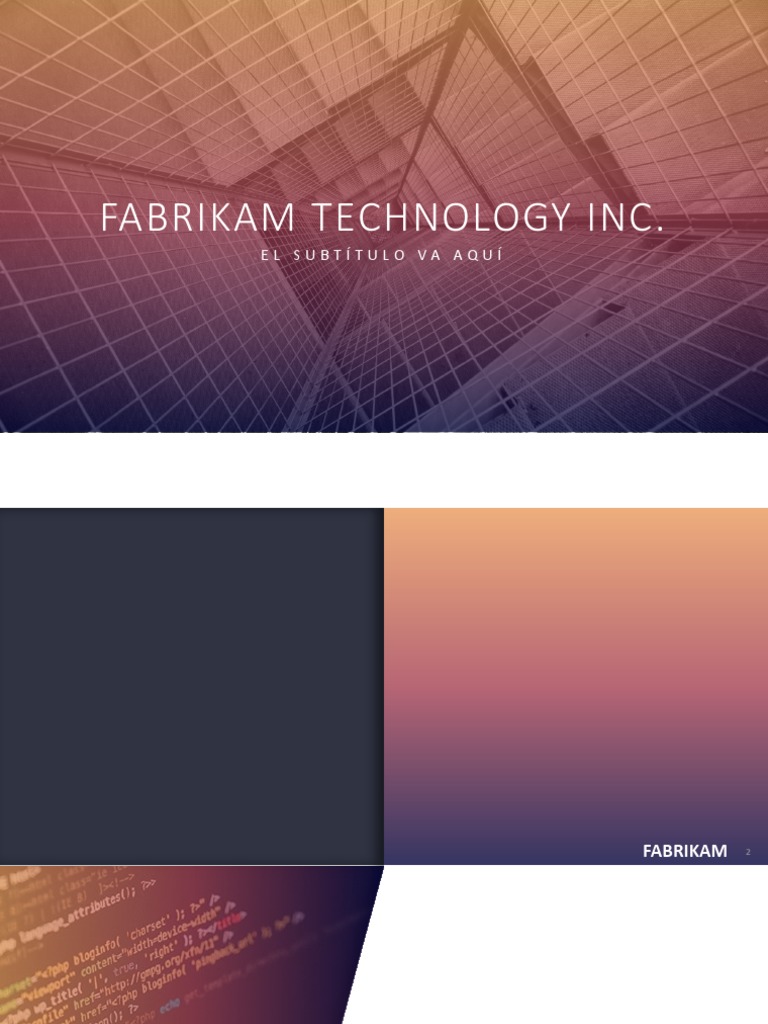 Fabrikam Technology Overview | PDF