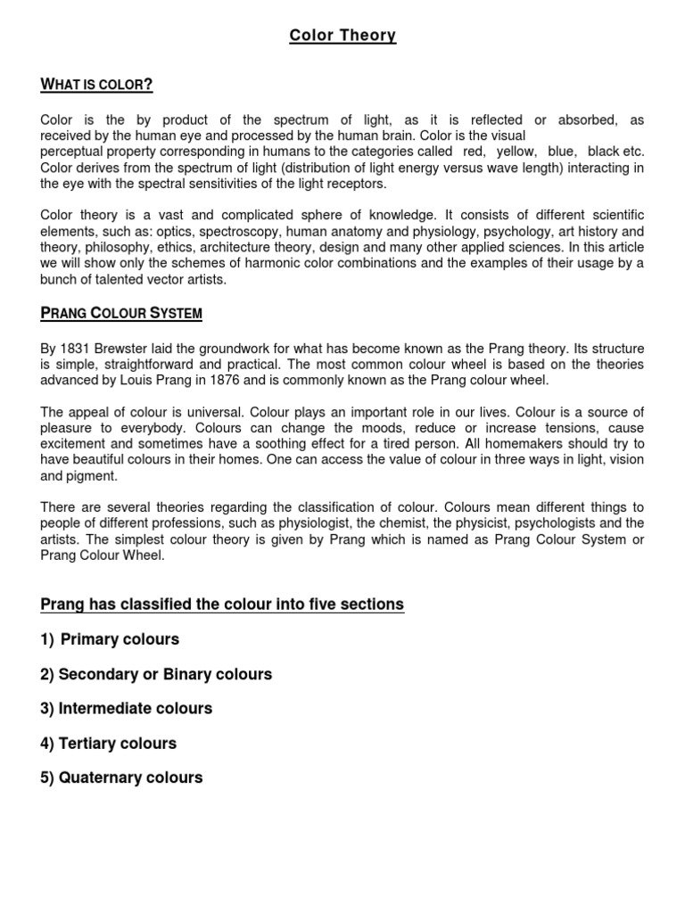 Color Theory | PDF | Color | Graphic Design