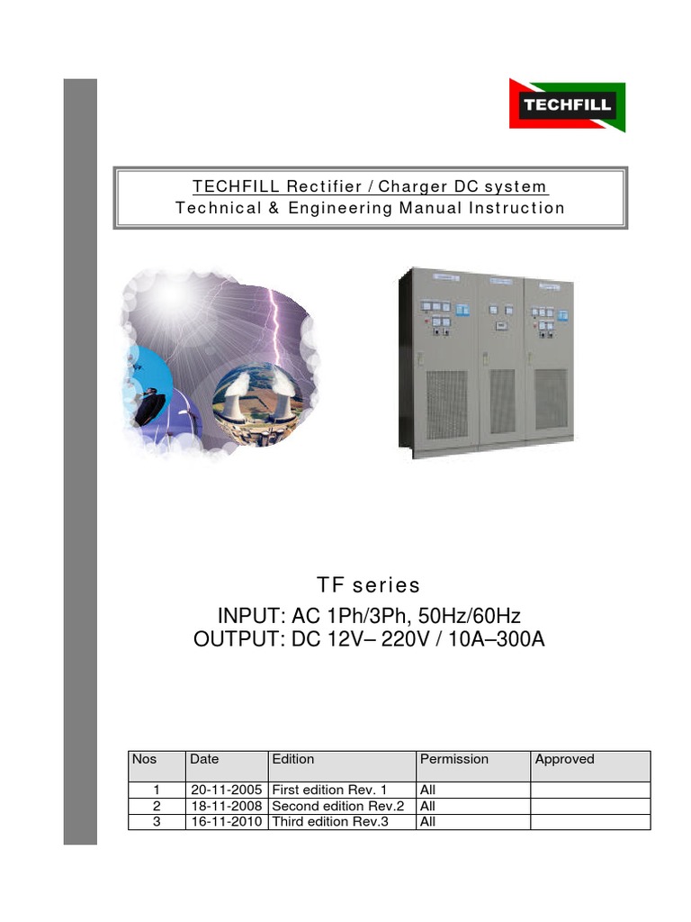 Battery Charger Manual TF Series - 3 | PDF | Battery Charger | Rectifier