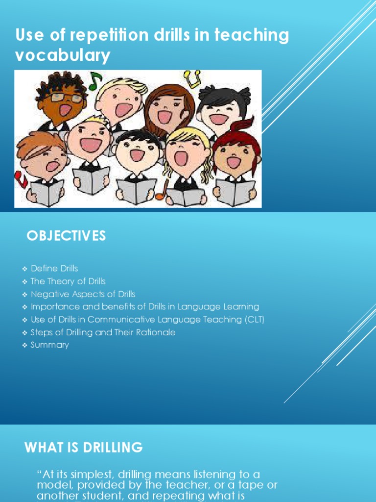 Use of Repetition Drills in Teaching Vocabulary (Autosaved) | PDF ...