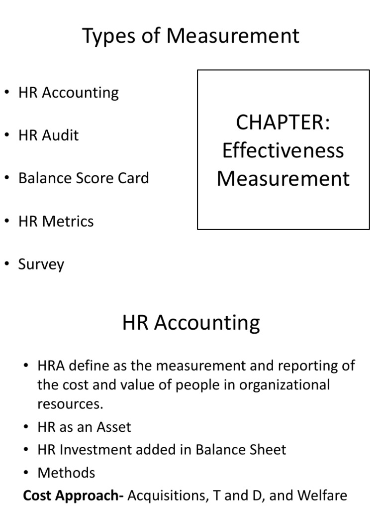 Measuring Human Capital: Methods for Evaluating the Effectiveness of HR ...