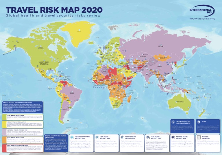 International SOS Travel Risk Map 2020 | PDF | Violence | Business