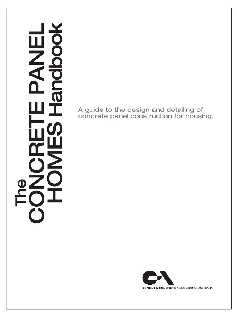 The Concrete Panel Homes Handbook | PDF | Building Insulation | Concrete