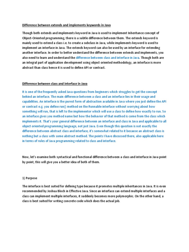 Class And Interface In Java Pdf Class Computer Programming Method Computer Programming