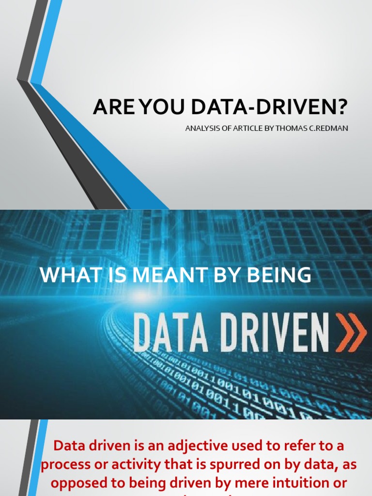 Are You Data Driven | PDF | Decision Making | Data