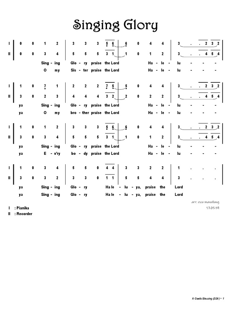 Singing Glory | PDF