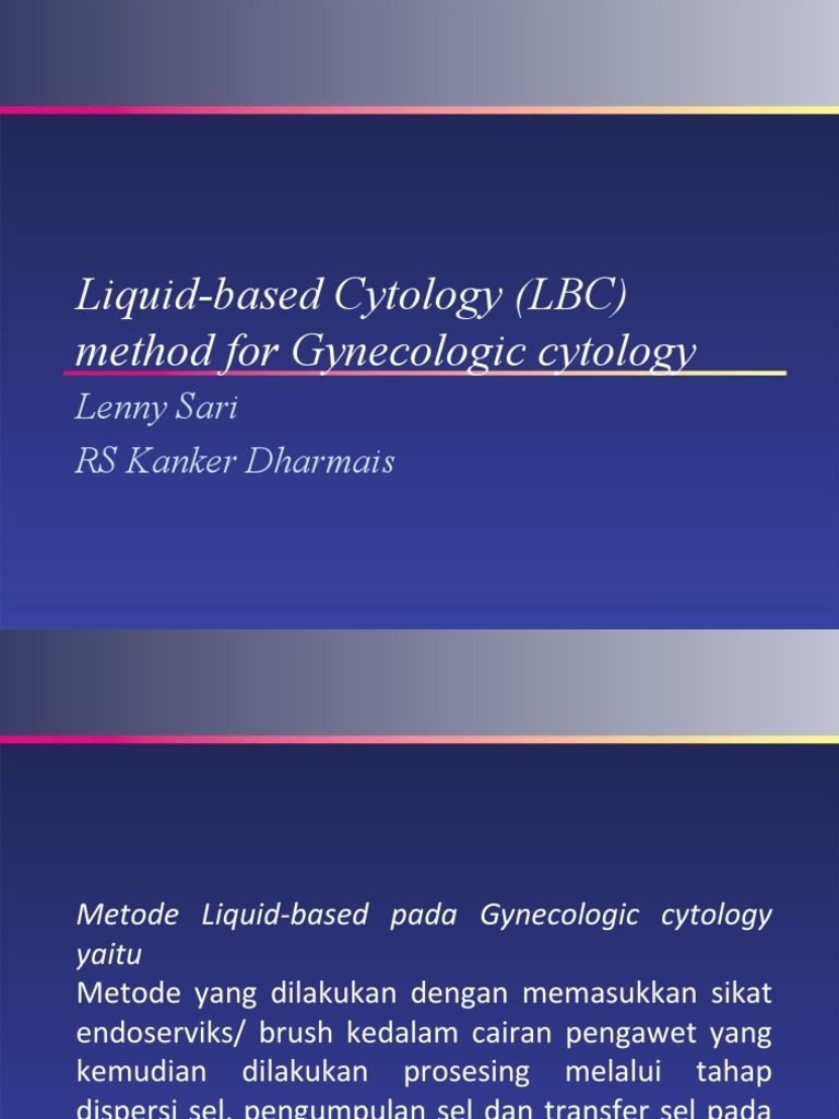 Liquid-Based Cytology (LBC) Method For Gynecologic Cytology | PDF ...