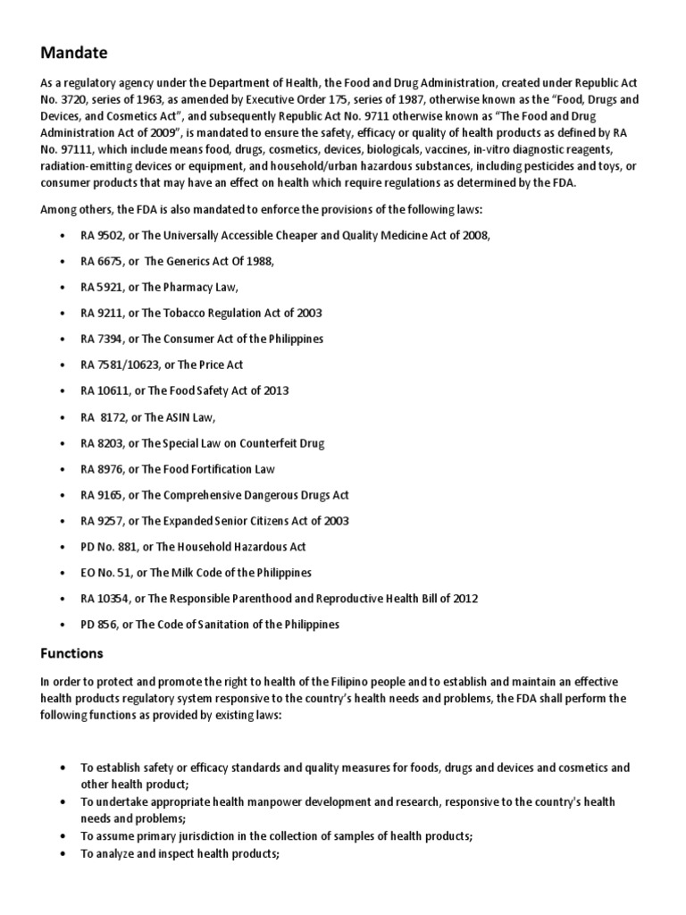 FDA | PDF | Food And Drug Administration | Safety