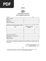 One and Same Certificate Format Kerala | PDF