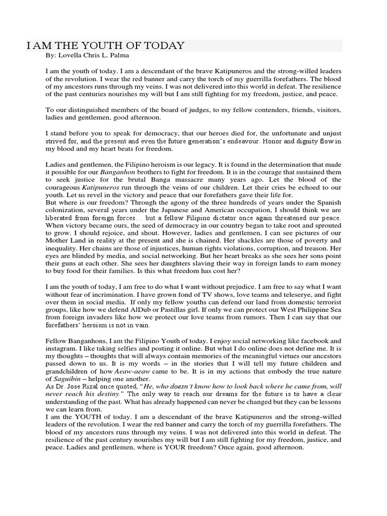 I Am The Youth of Today | PDF