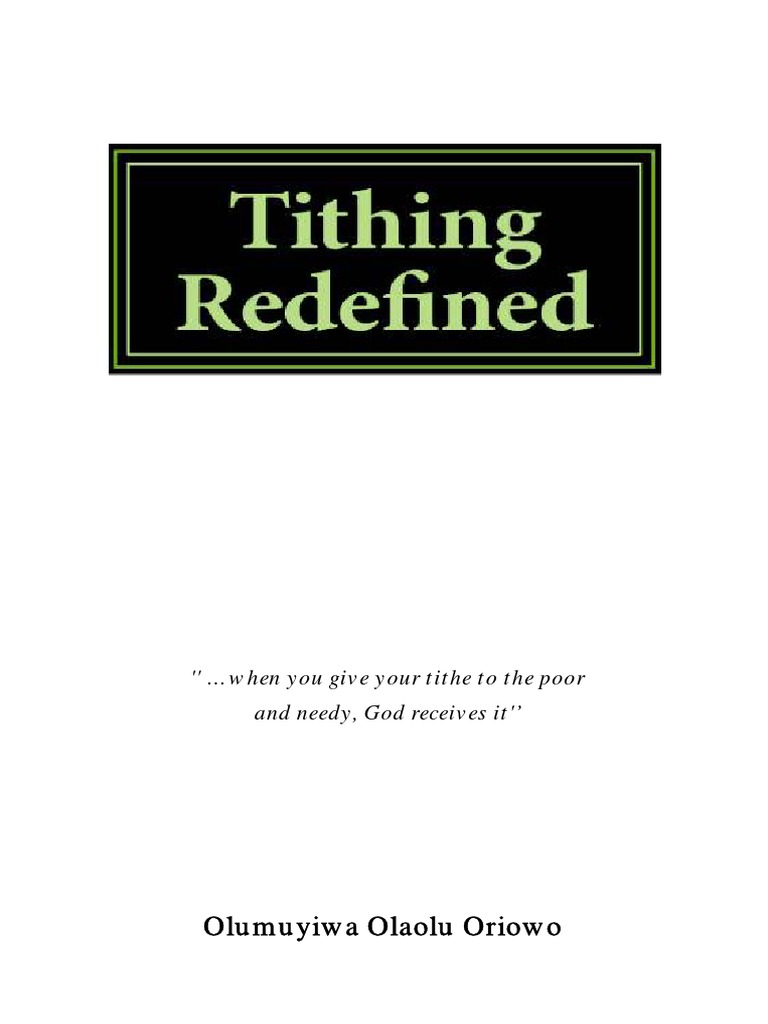 Tithing Redefined | PDF | Book Of Numbers | Tithe