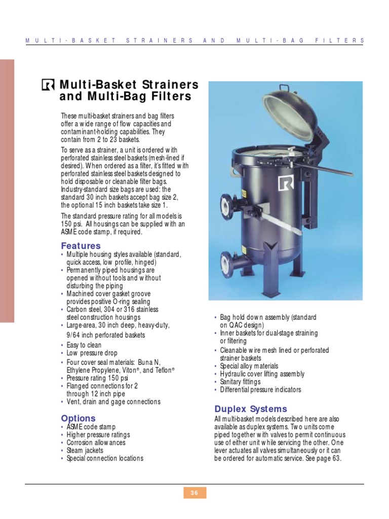 Multi Bag Filter | PDF | Valve | Flow Measurement