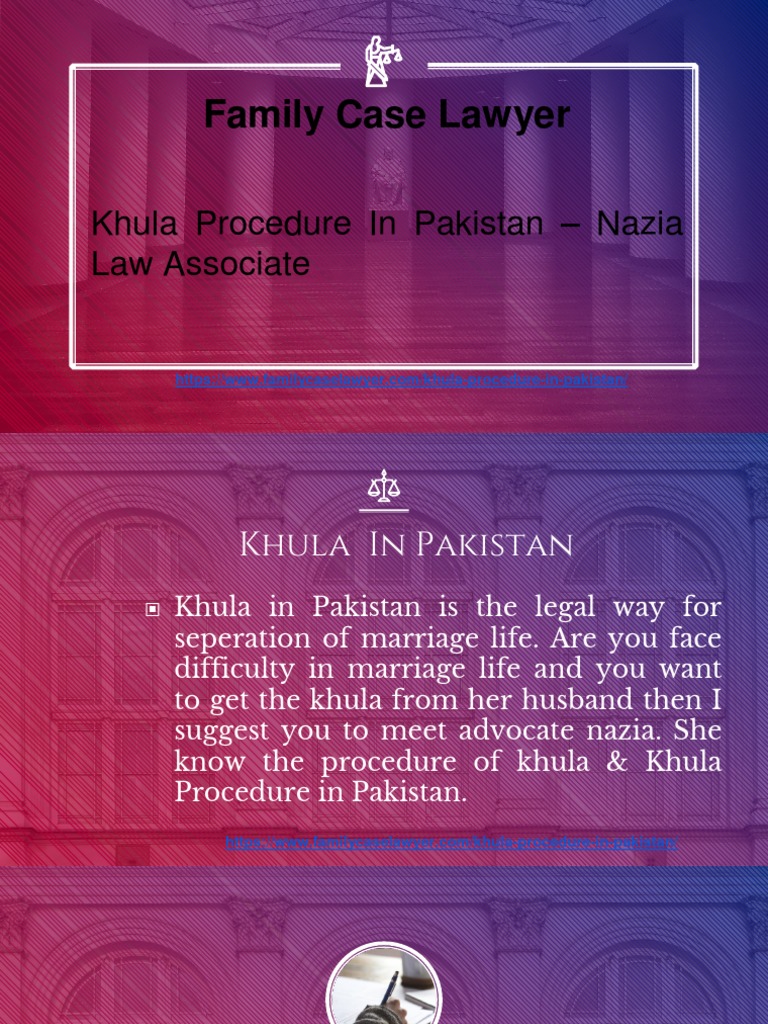 Khula Procedure in Pakistan - Khula in Pakistan - Nazia Law Associate | PDF