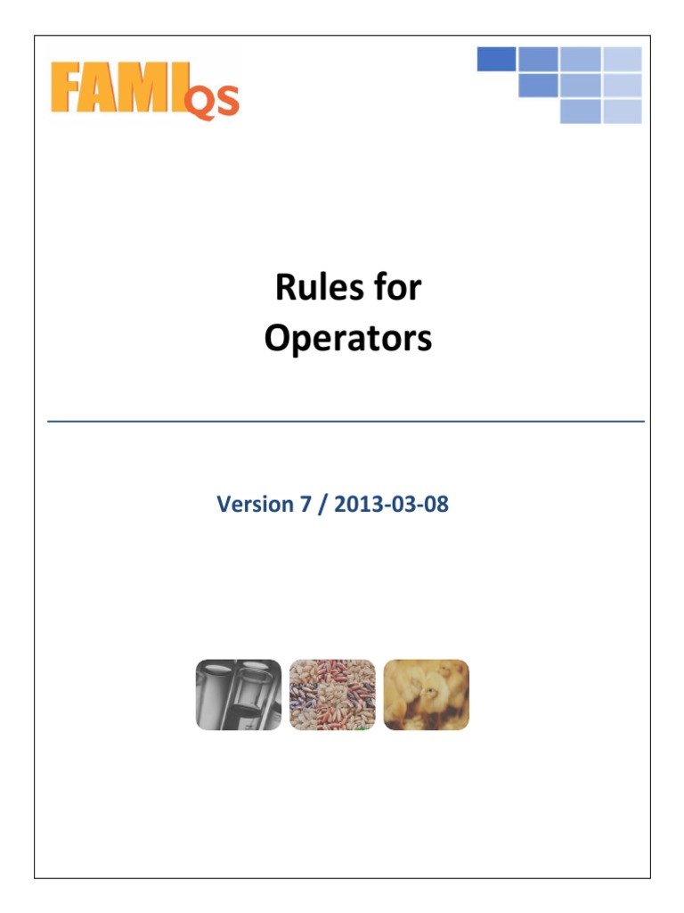 Rules For Operator | PDF | Iso 9000 | Audit