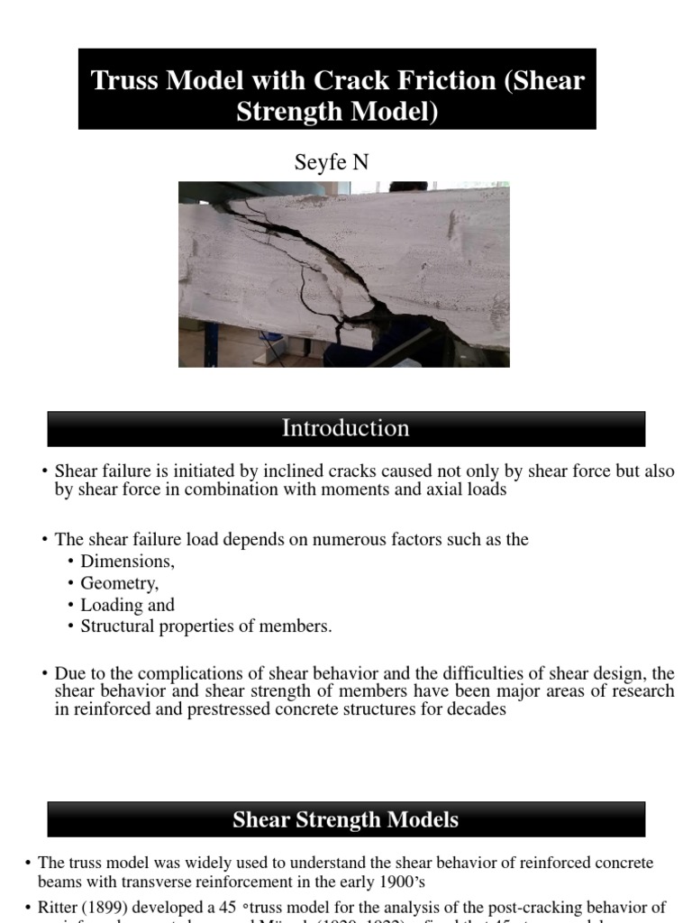 Truss Model With Crack Friction | PDF | Fracture | Truss