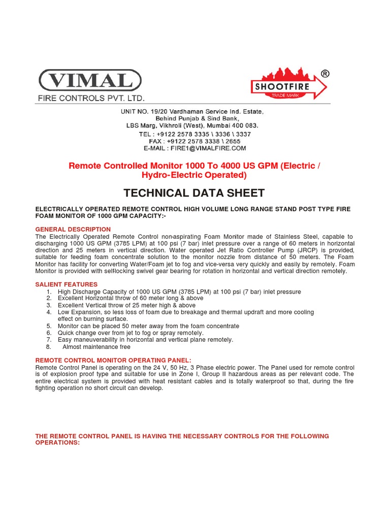 Vimal Fire PDF | PDF | Foam | Nozzle