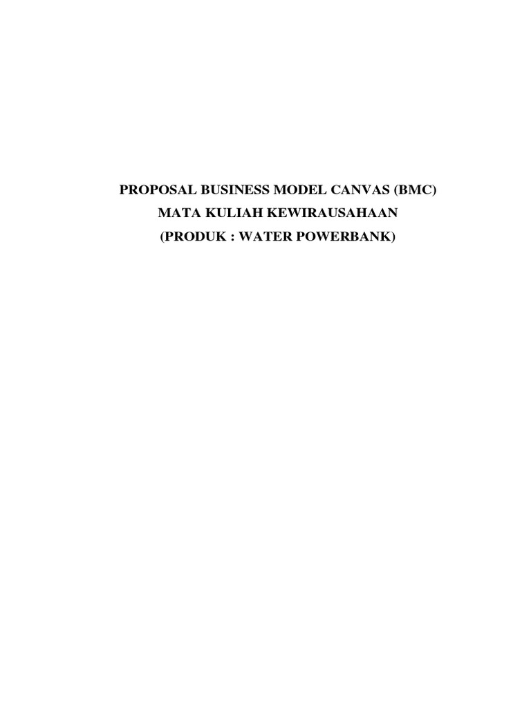 Proposal BMC Rev PDF | PDF