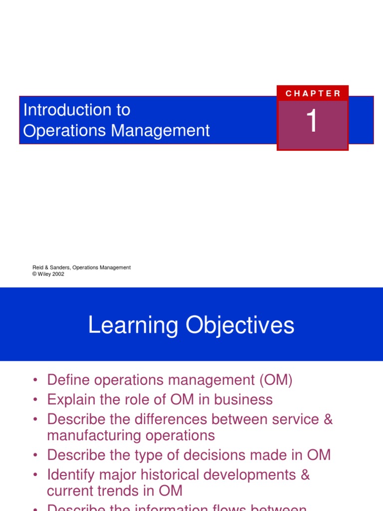 Introduction To Operations Management | PDF | Operations Management ...