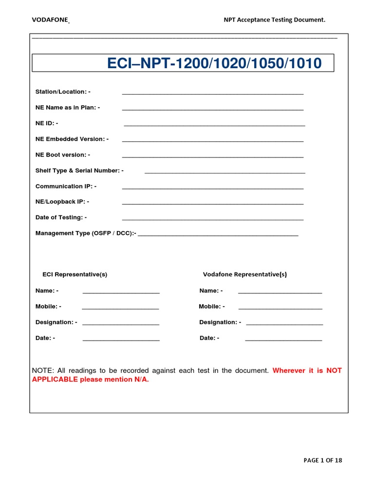 NPT Atp Document r3 | PDF | Amplifier | Wavelength Division Multiplexing