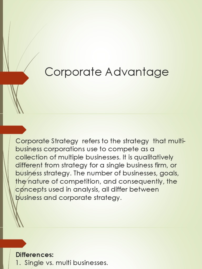 The Corporate Advantage Test: Explaining How Combining Multiple ...