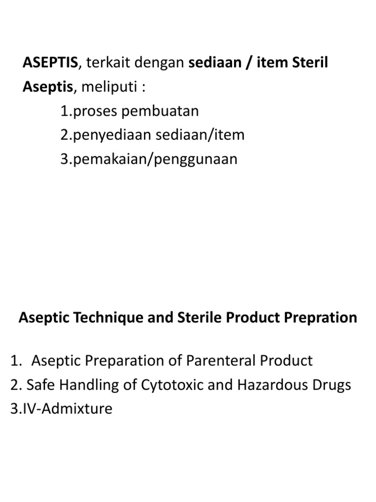 Steril Aseptis 019 Kirim | PDF | Electrolyte | Cornea