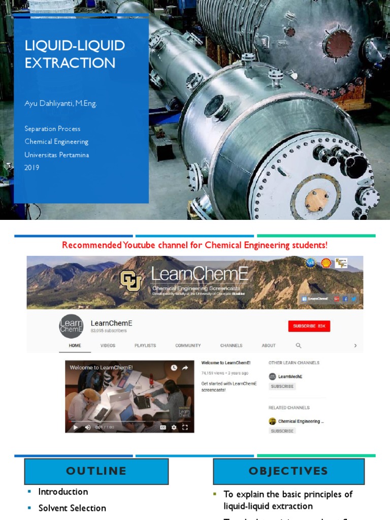 Liquid-Liquid Extraction Principles | PDF | Distillation | Solution