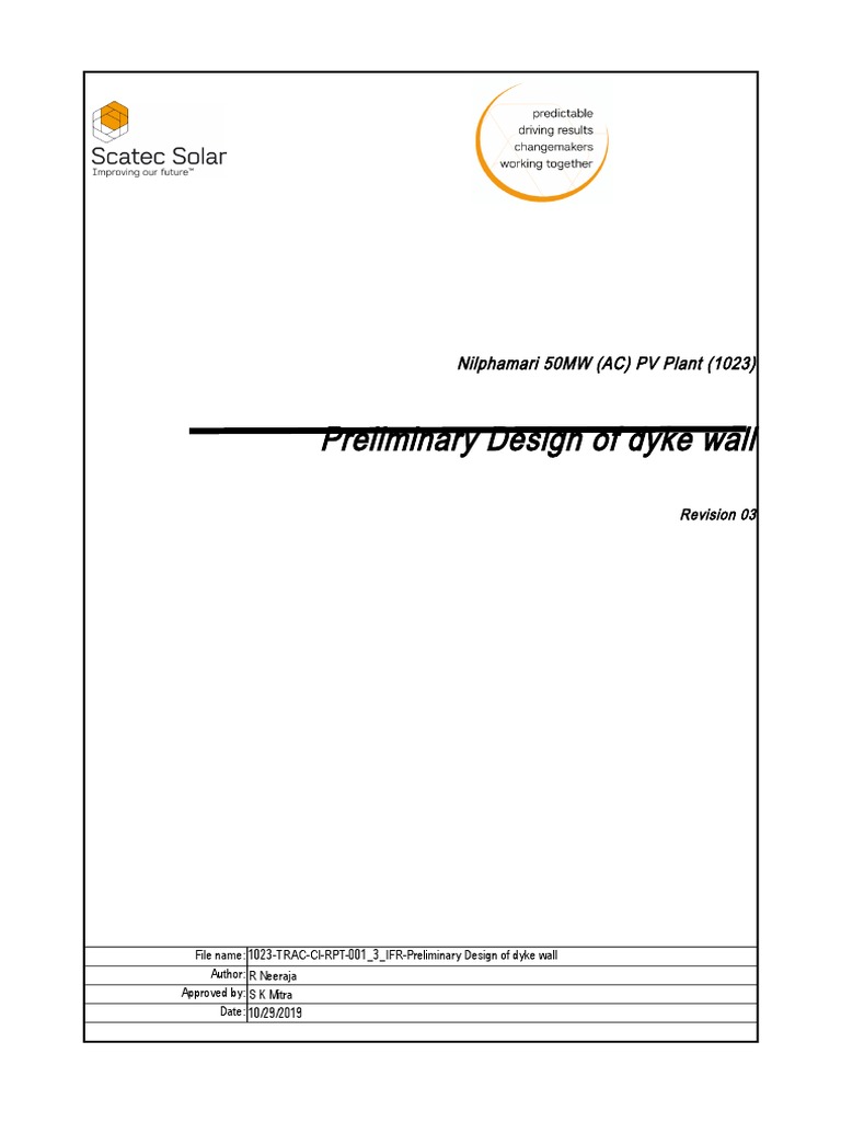 1023-TRAC-CI-RPT-001 - 2 - IFR-Preliminary Design of Dyke Wall | PDF ...