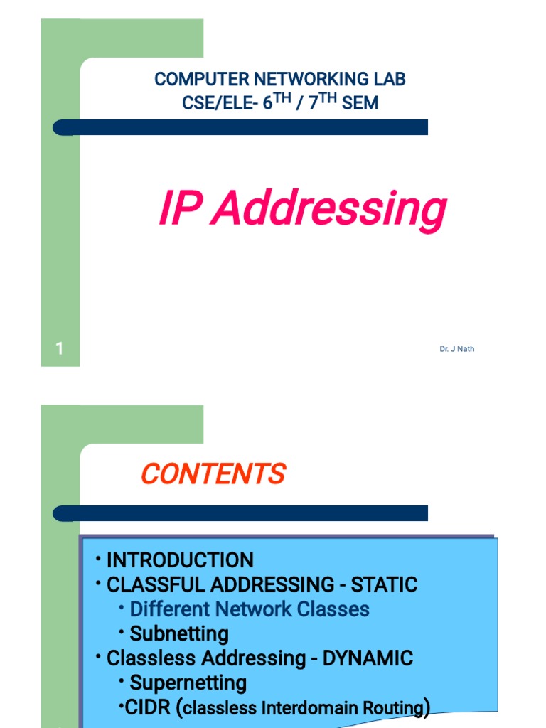 Presentationprint Temp | PDF | Ip Address | Internet Standards