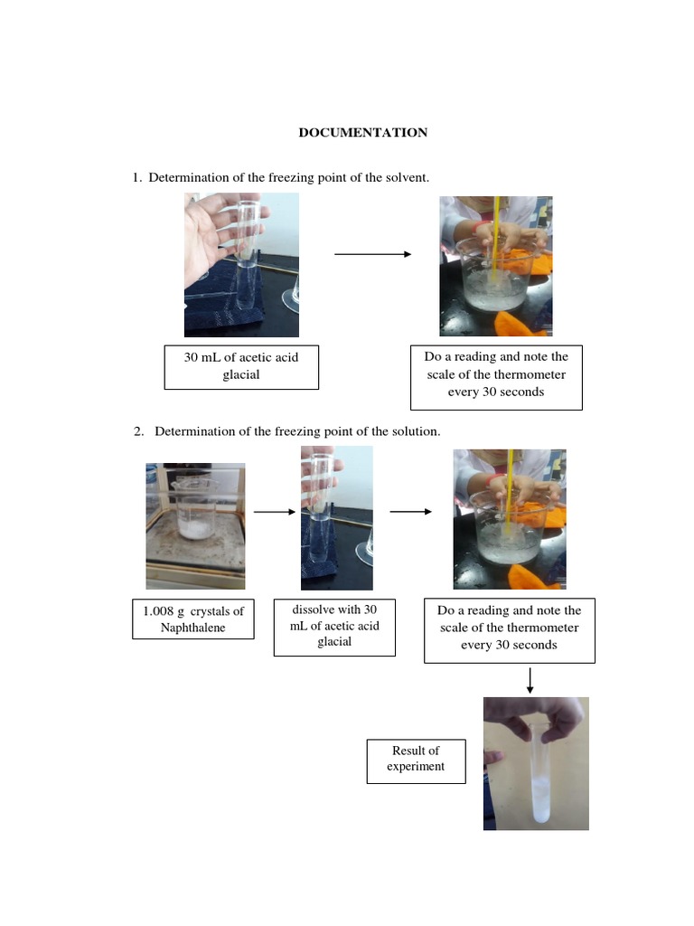 Freezing Point Analysis of Acetic Acid | PDF