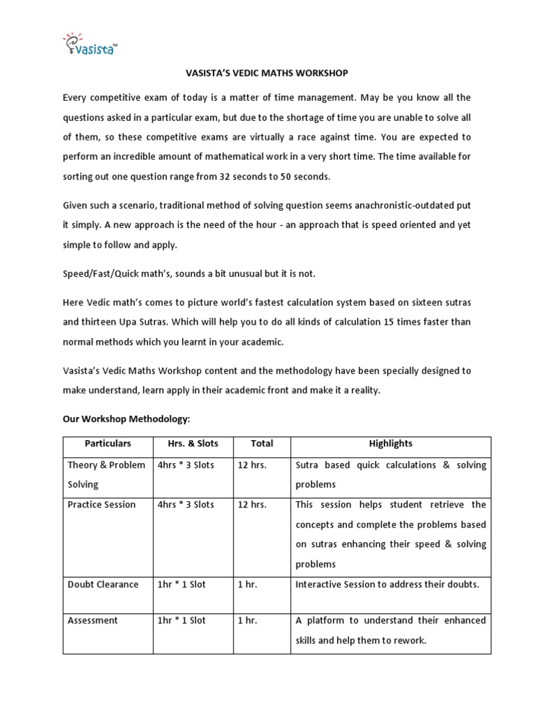 VM Workshop Program Brief | PDF