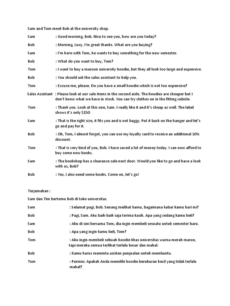 Dialog Offering Help 4 Orang | PDF