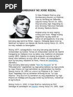 Saan Binaril Si Jose Rizal | PDF
