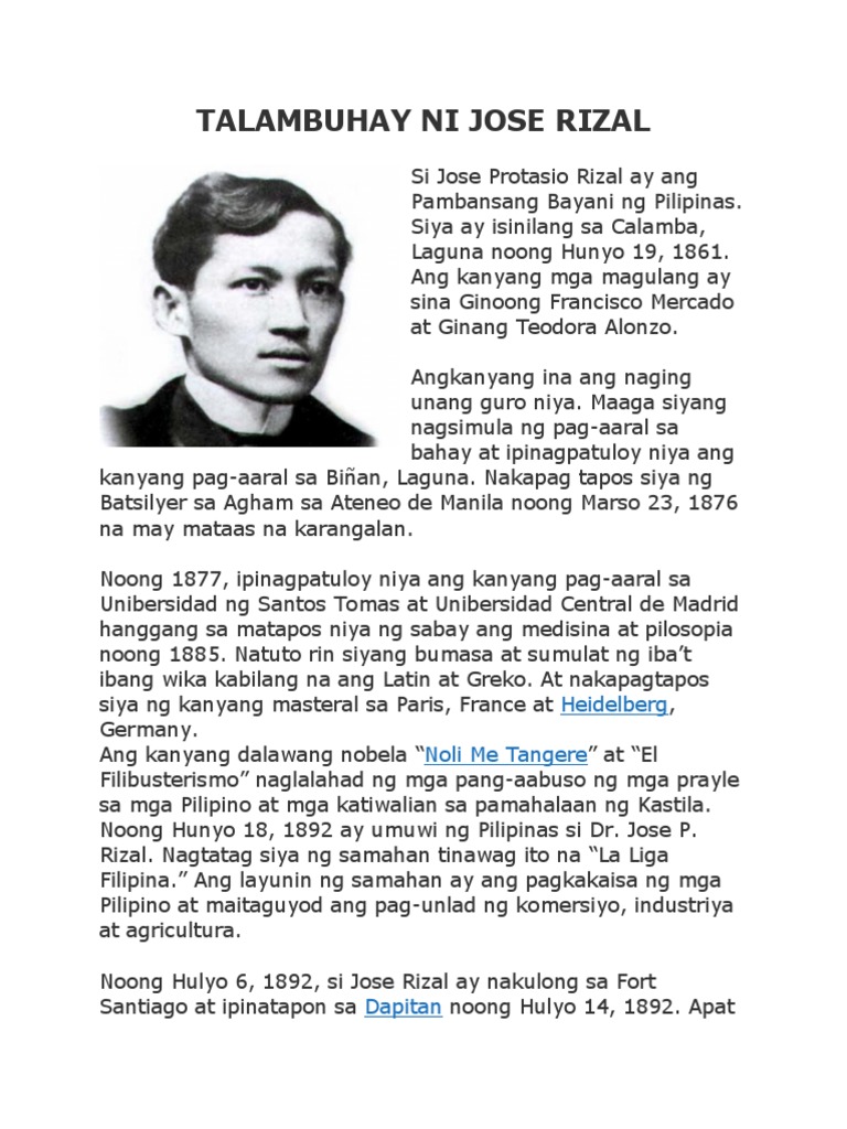Talambuhay Ni Jose Rizal: Heidelberg Noli Me Tangere | PDF