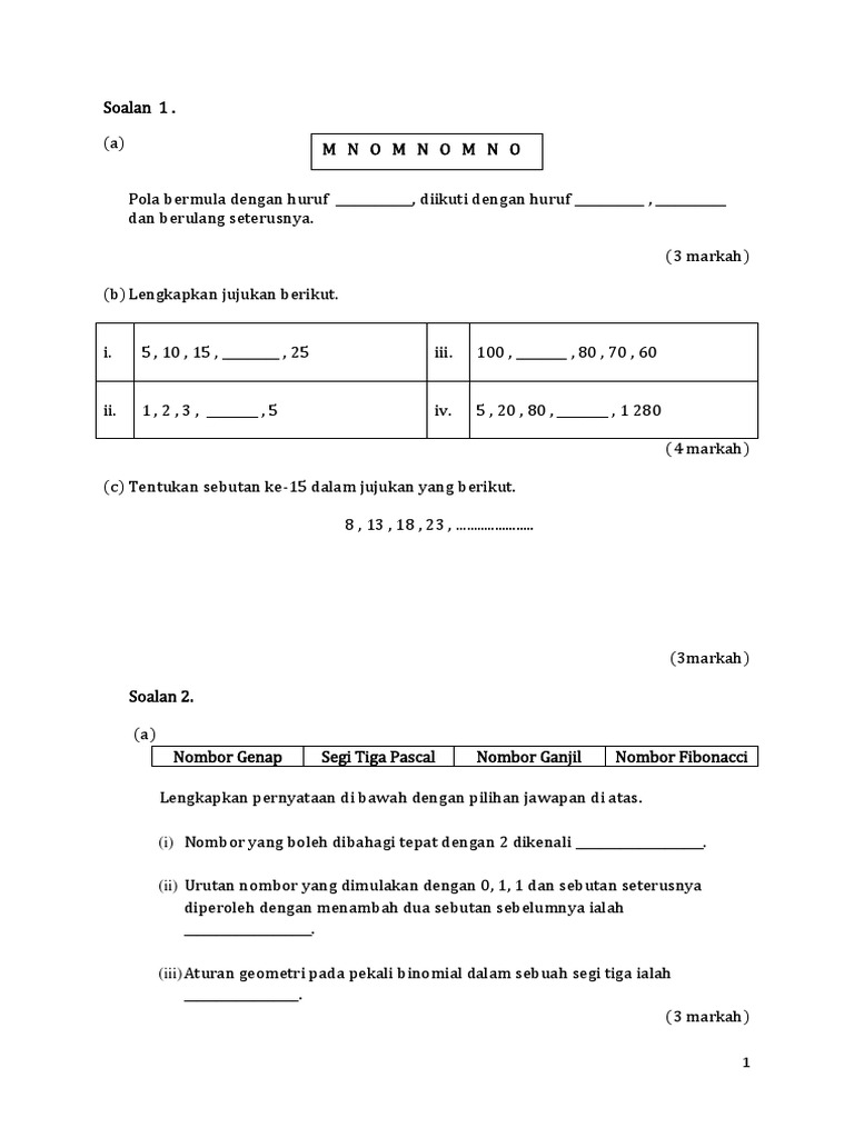 Uf1 Maths f2 2019 | PDF