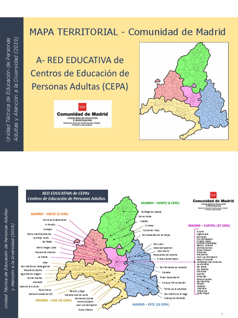 Mapa de CEPAs en Madrid 2019 | PDF | Modificación de comportamiento ...