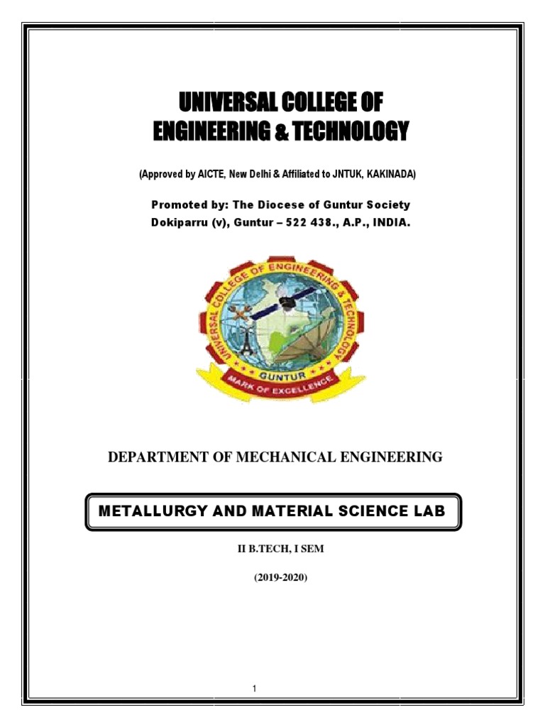 Metallurgy Material Science Lab Manual Pdf Cast Iron Heat Treating