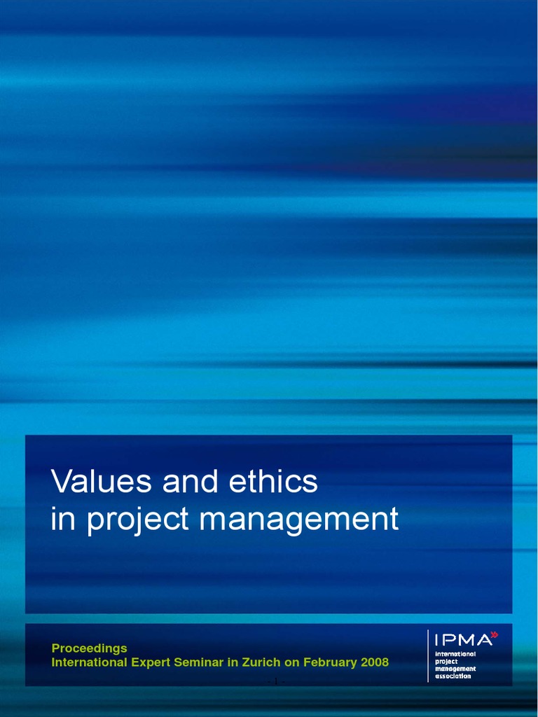Values and Ethics in Project Management | PDF | Negotiation | Persuasion