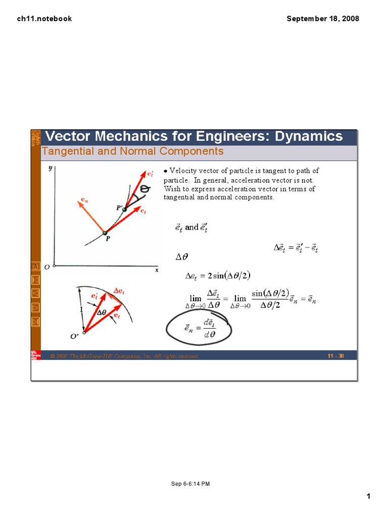 Normal and Tangential Components of Acceleration | PDF | Acceleration ...