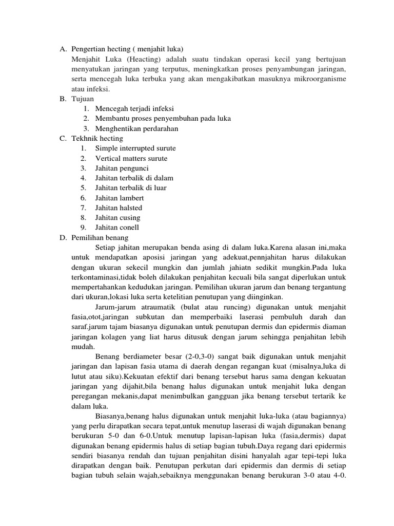 Pengertian Hecting | PDF