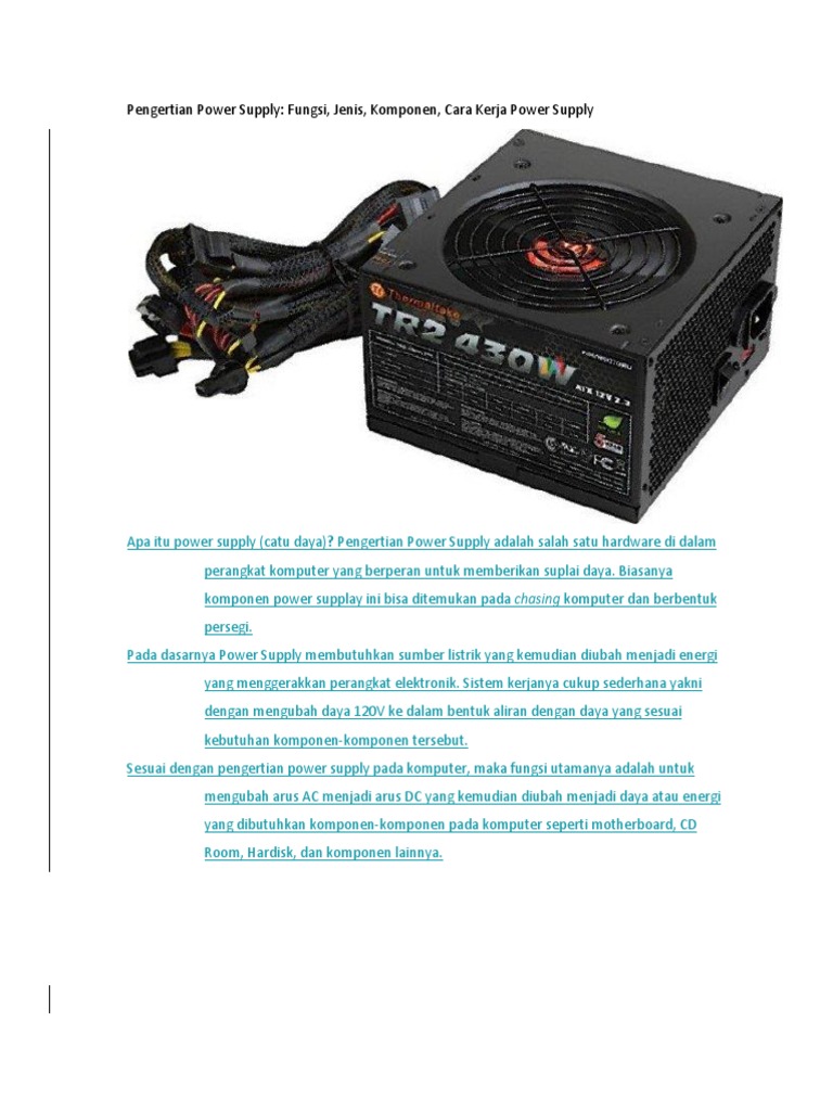 Pengertian Power Supply | PDF