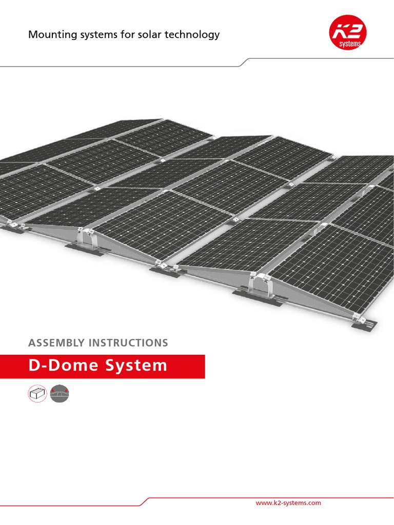 D-Dome System: Mounting Systems For Solar Technology | PDF | Roof | Screw