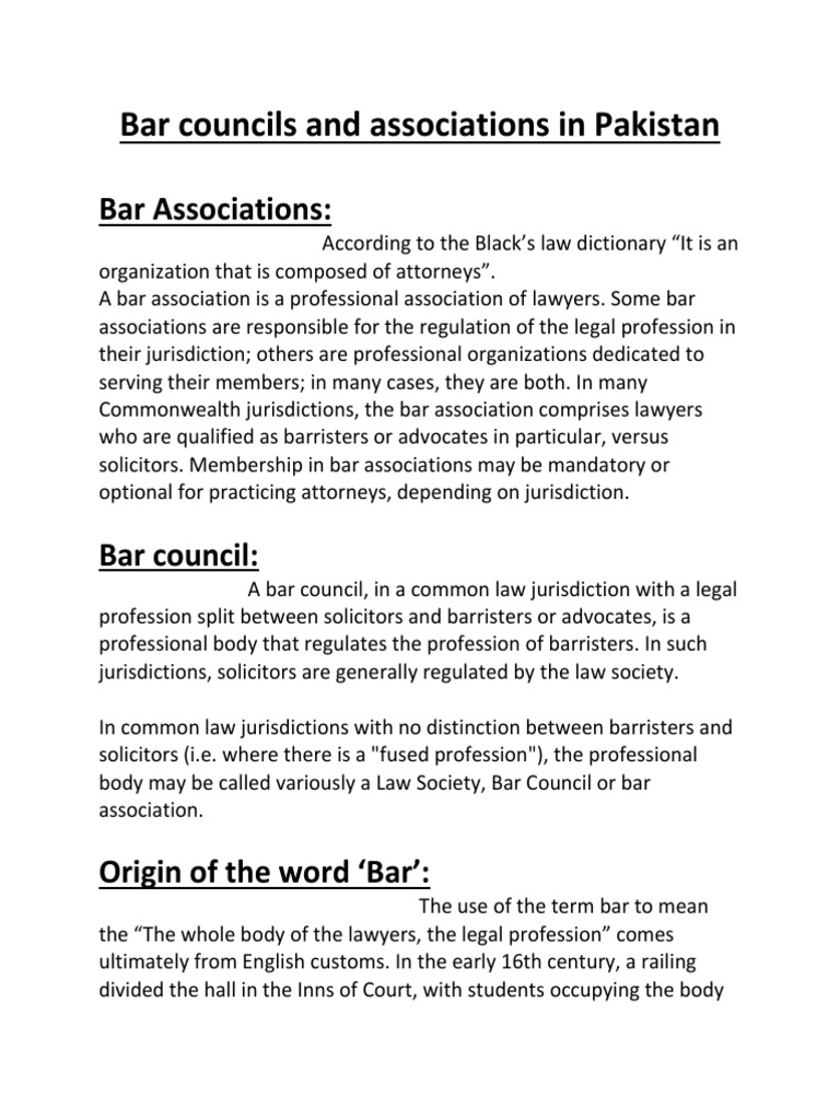Bar Councils and Associations | PDF | Bar Association | Law