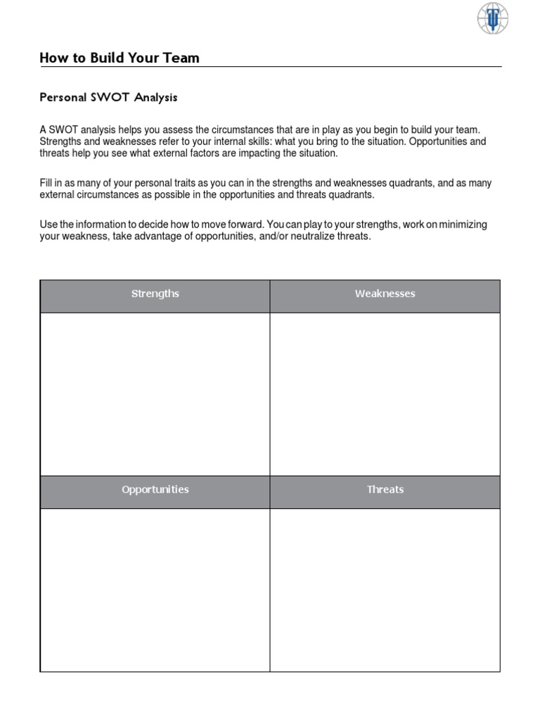 Personal SWOT Analysis | PDF