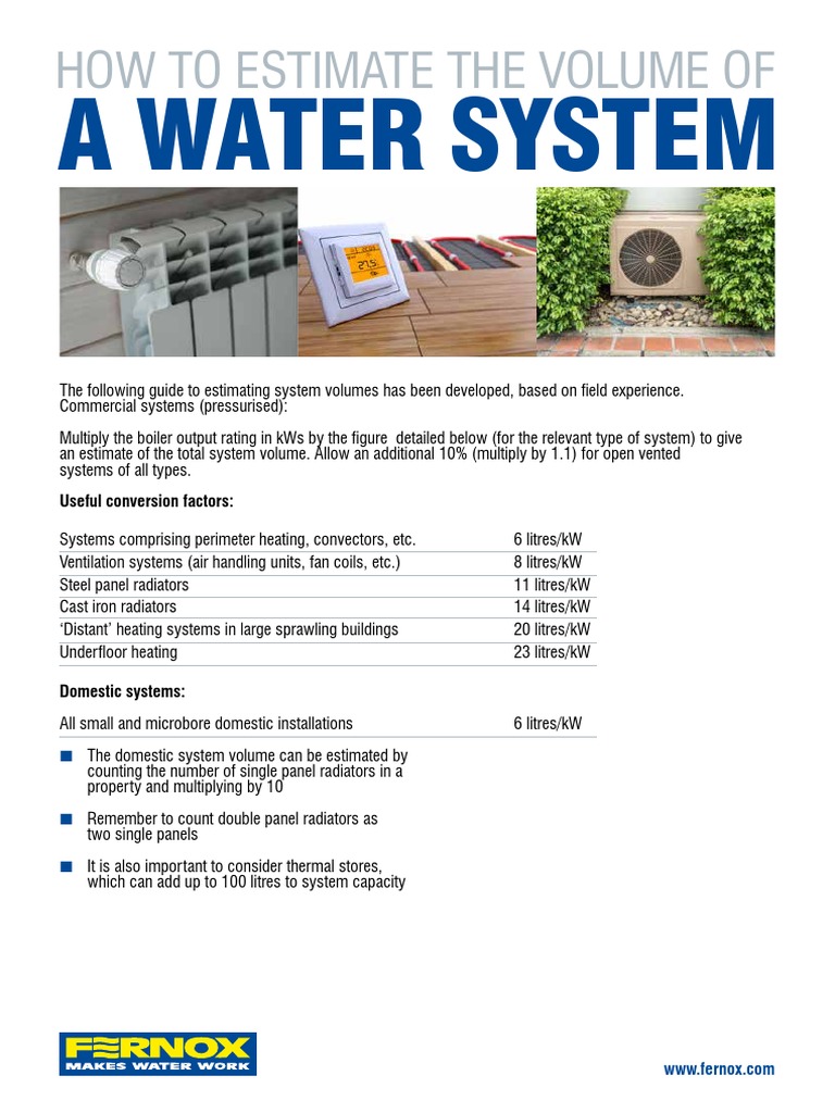 How To Estimate The Volume of A WATER SYSTEM HEATING | PDF | Computers ...