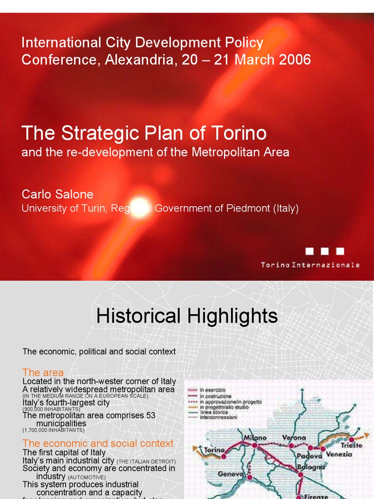 Strategic Plan of Torino | PDF | Turin | City